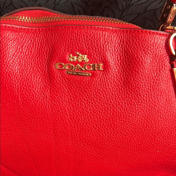 Coach | Bags | Coach Red Leather Tote Bag | Poshmark